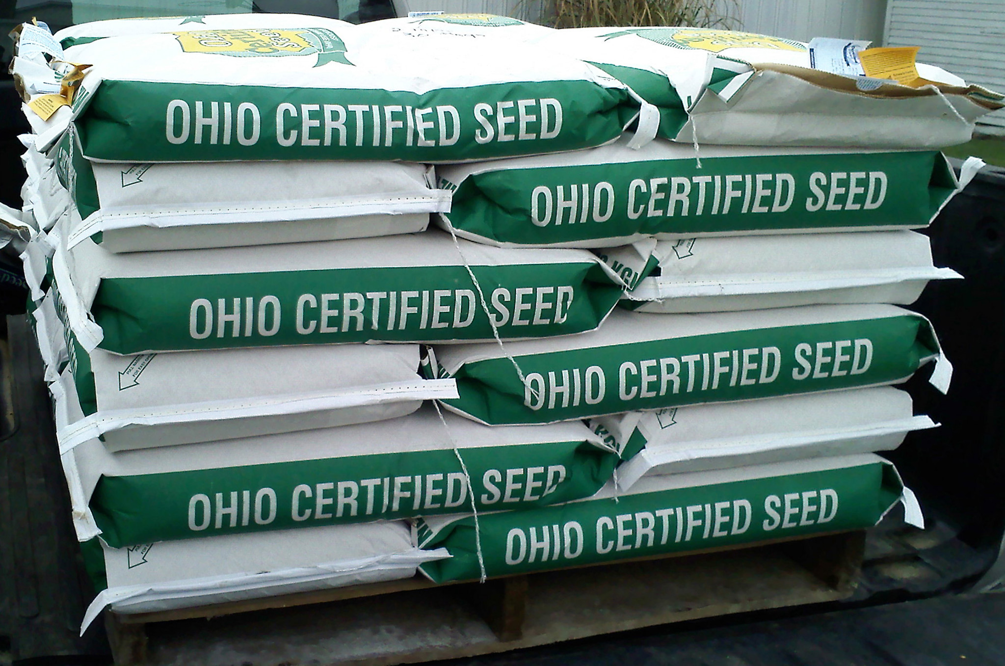 Ohio Certified Seed Bags Pallet - Ohio Seed Improvement Association